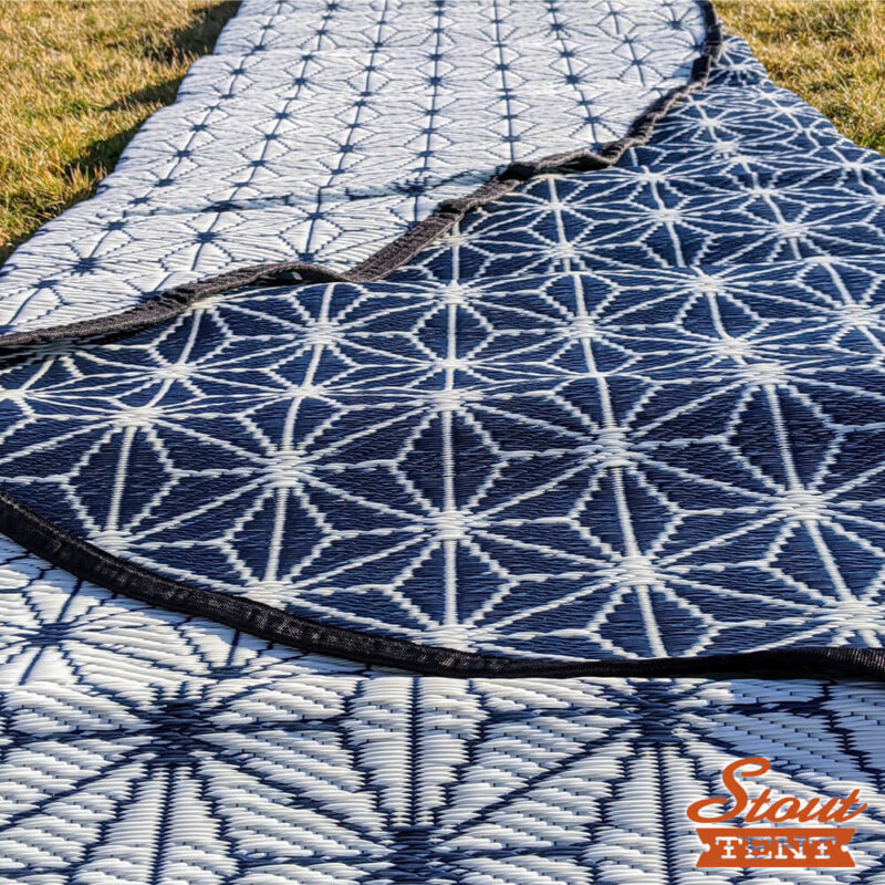 Bell Tent Blue Half-Moon Rug - Stout Tent